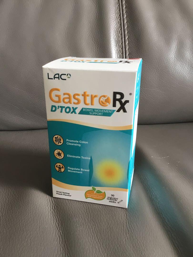 LAC GastroRX D’tox unopened, Health & Nutrition, Health Supplements ...
