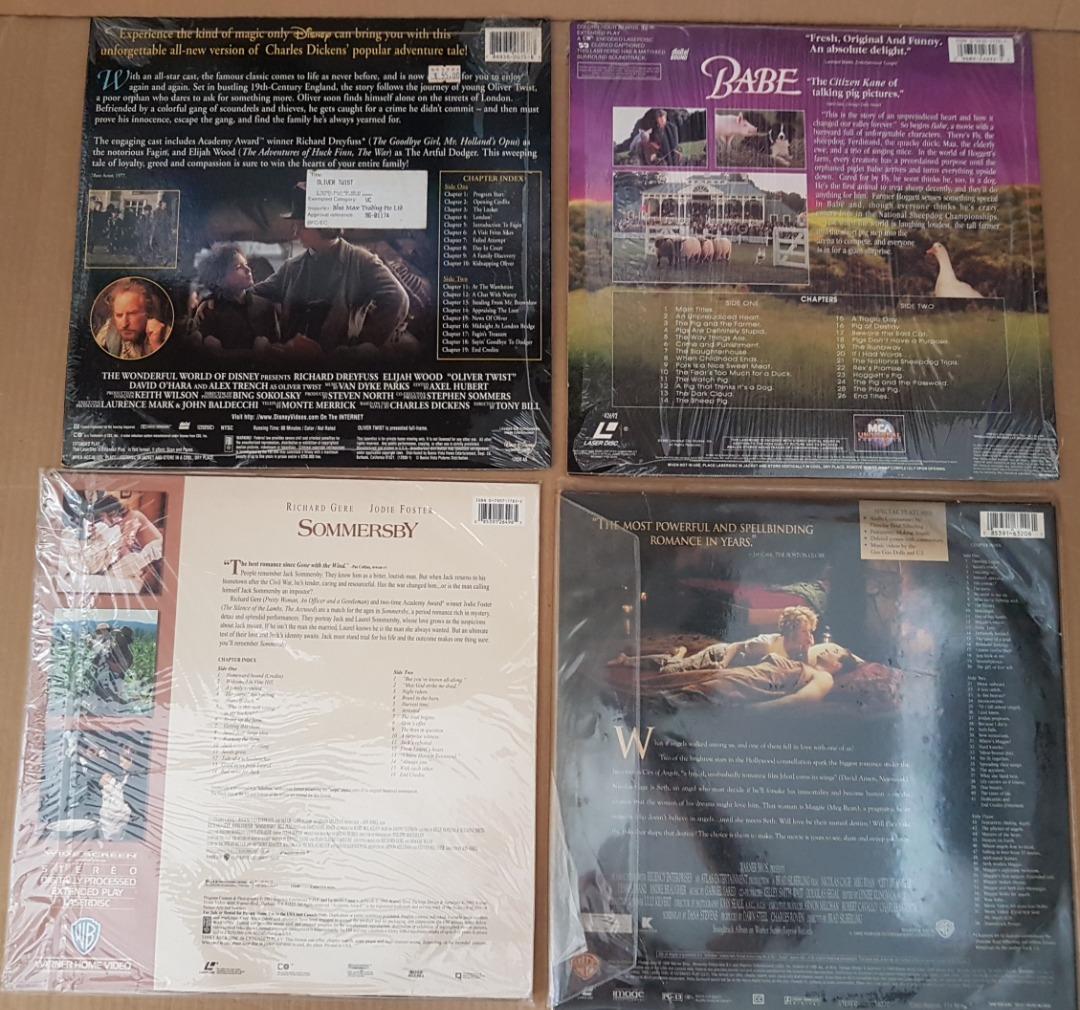 Laser Disc of Hollywood Blockbuster Movies, Disney’s Oliver Twist ...