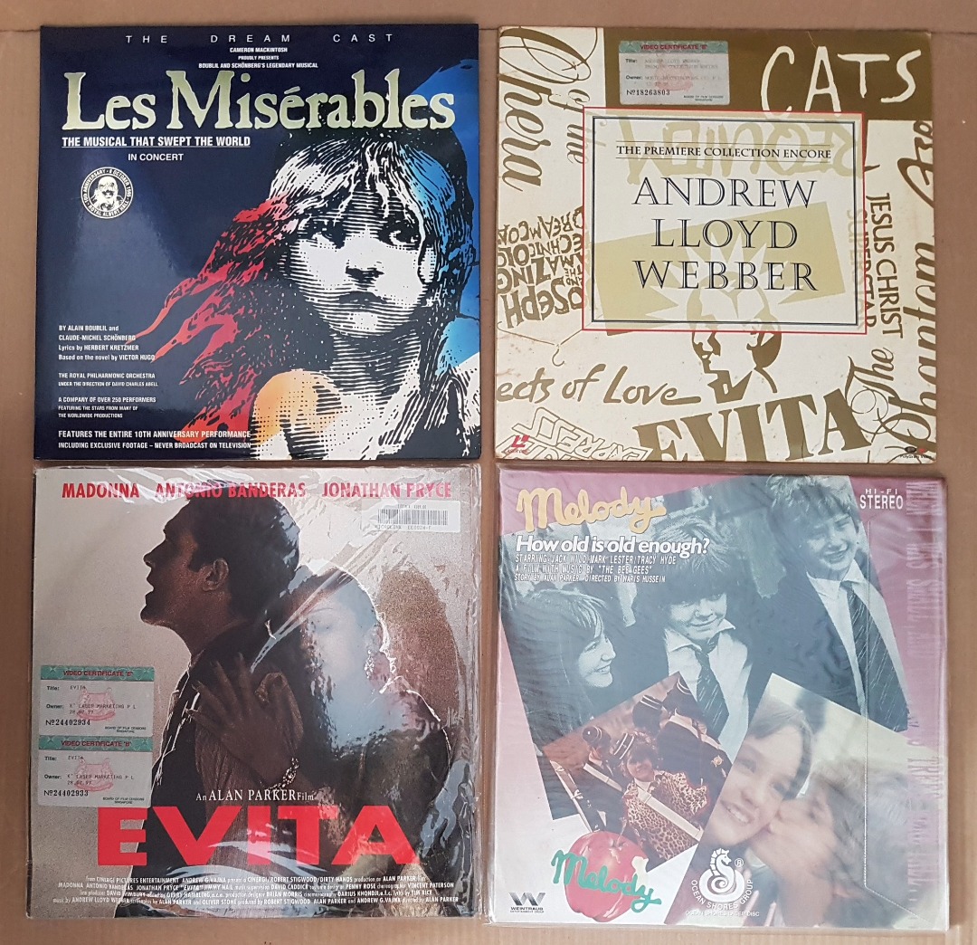 Laser Disc of Hollywood Blockbuster Movies, Evita featuring Madonna ...