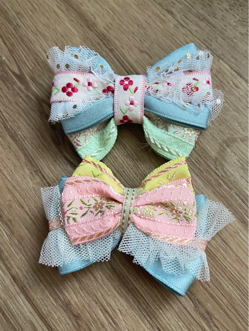 Layered Ribbon hairclip, Women's Fashion, Watches & Accessories, Hair ...