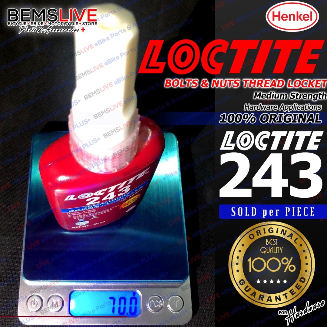 LOCTITE 243 The Original Thread Locking Adhesive 50ml Bolt & Nut Thread ...