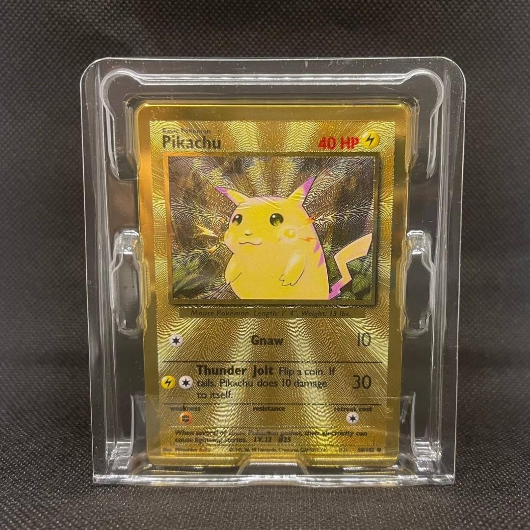 (LP) Pikachu Gold Metal Ultra Premium Collection Promo 58/102 Pokemon ...