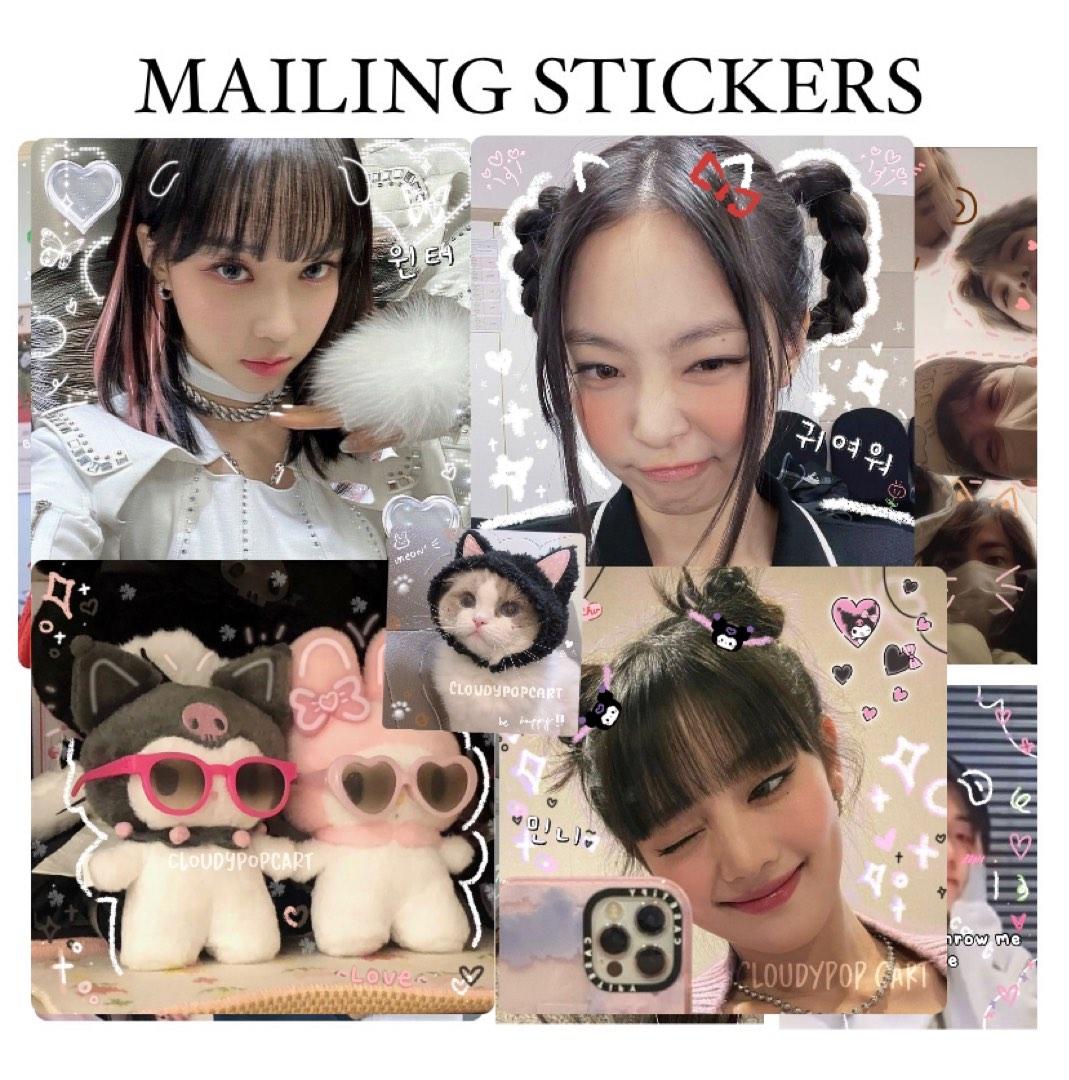 Mailing stickers Jennie blackpink winter aespa cat Sanrio kuromi melody ...