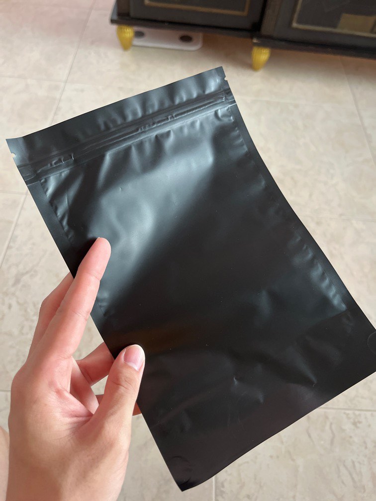 Matt Black Ziplock Food Packaging (16x24+4cm; 100pcs), Everything Else ...