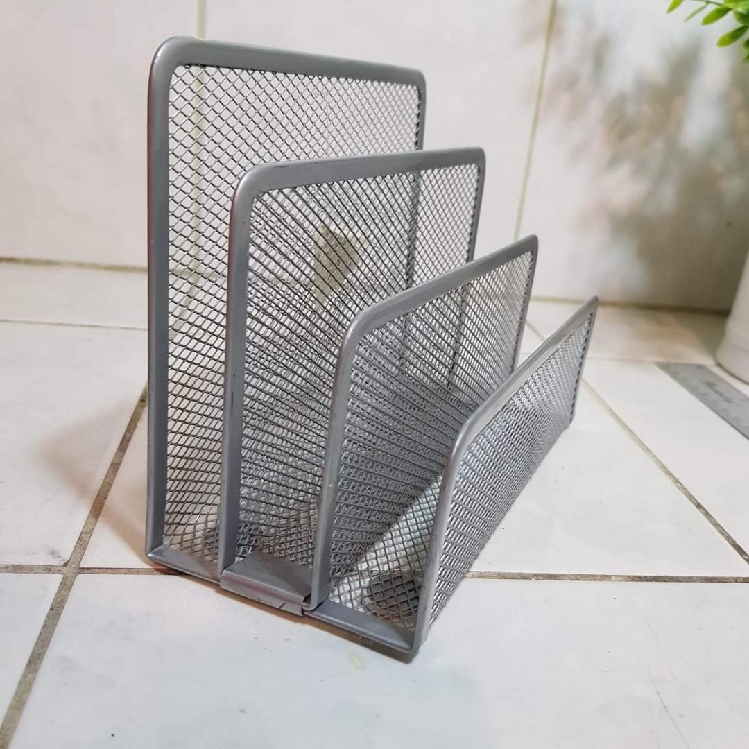 Metal Wire Mesh File and Desk Organizer Set, Furniture & Home Living ...
