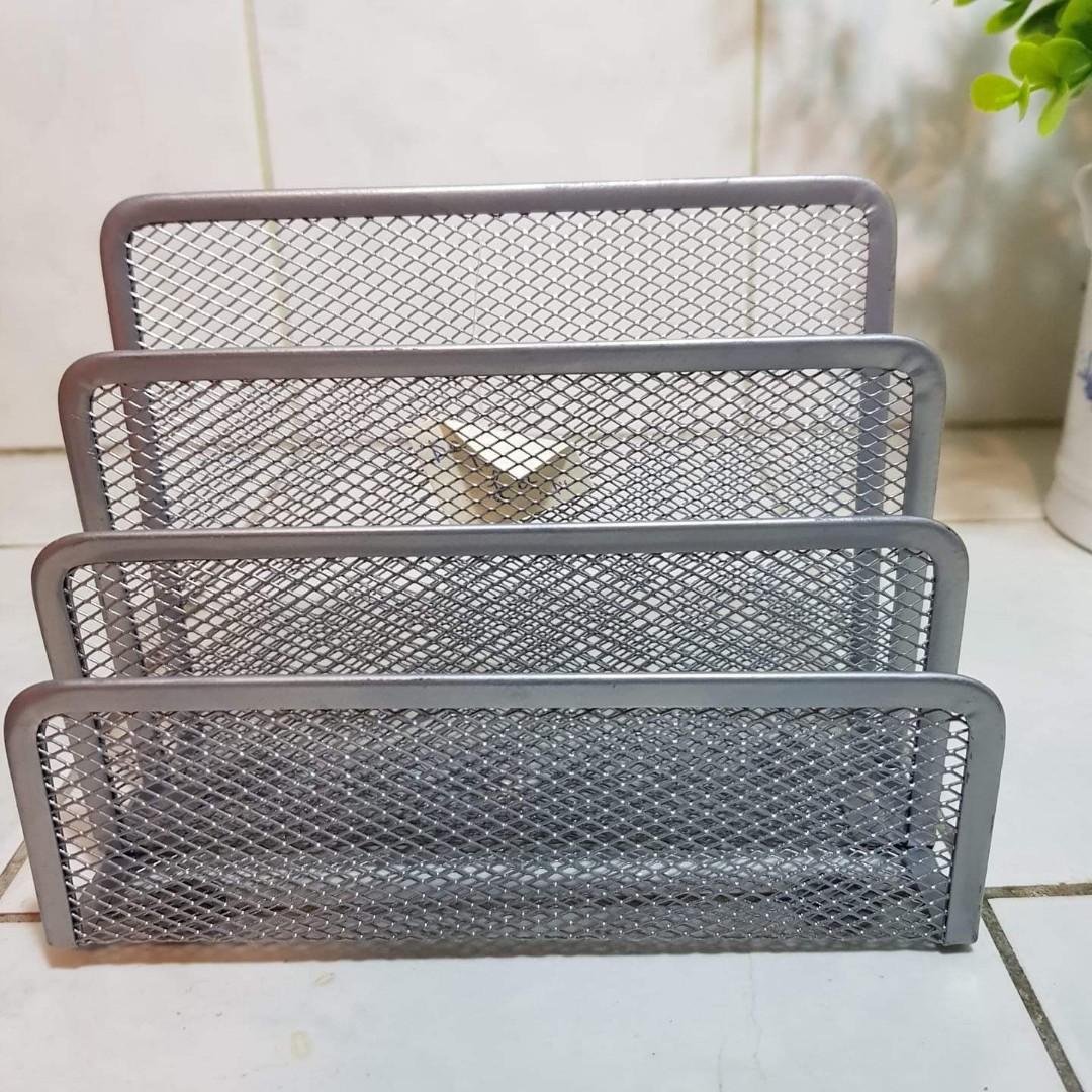 Metal Wire Mesh File and Desk Organizer Set, Furniture & Home Living ...