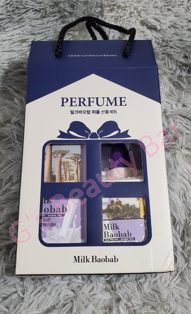 Milk Baobab Perfume Body Wash Baby Powder Gift Set - Authentic Korean ...