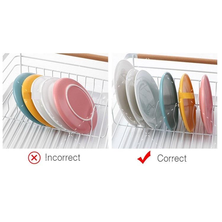 Minimalist Dish Rack Stainless Steel Kitchen rack with water Drainer ...