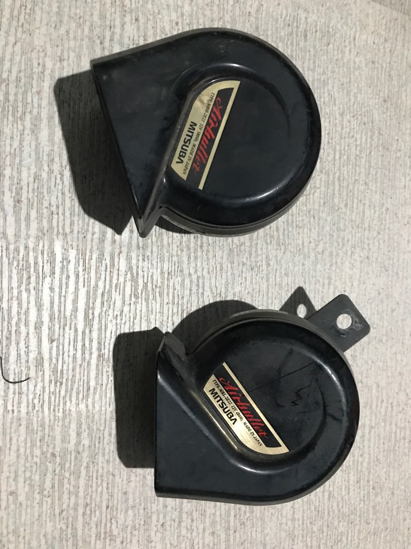 Mitsuba Airbullet horn 580hz and 480hz, Car Parts & Accessories ...