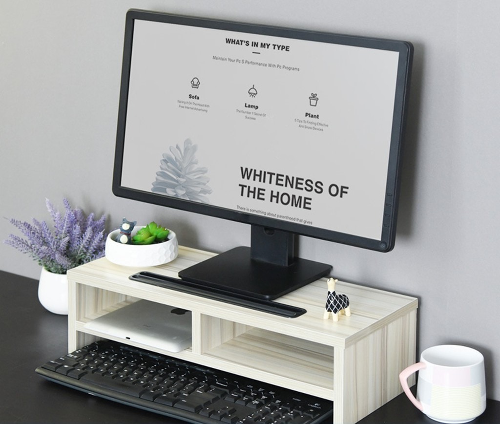 Monitor Laptop Elevated Stand Rise for Ergonomic Computer Work Desk ...