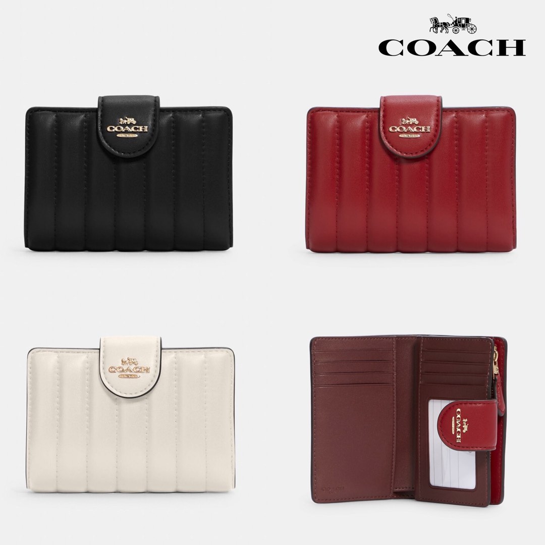 New Coach Original Coach C3454 Medium Corner Zip Wallet With Quilting ...