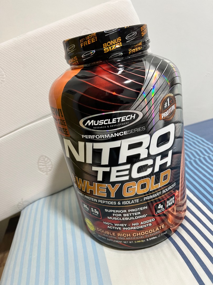 Nitro Tech Double Choc Protein Powder, Health & Nutrition, Health ...