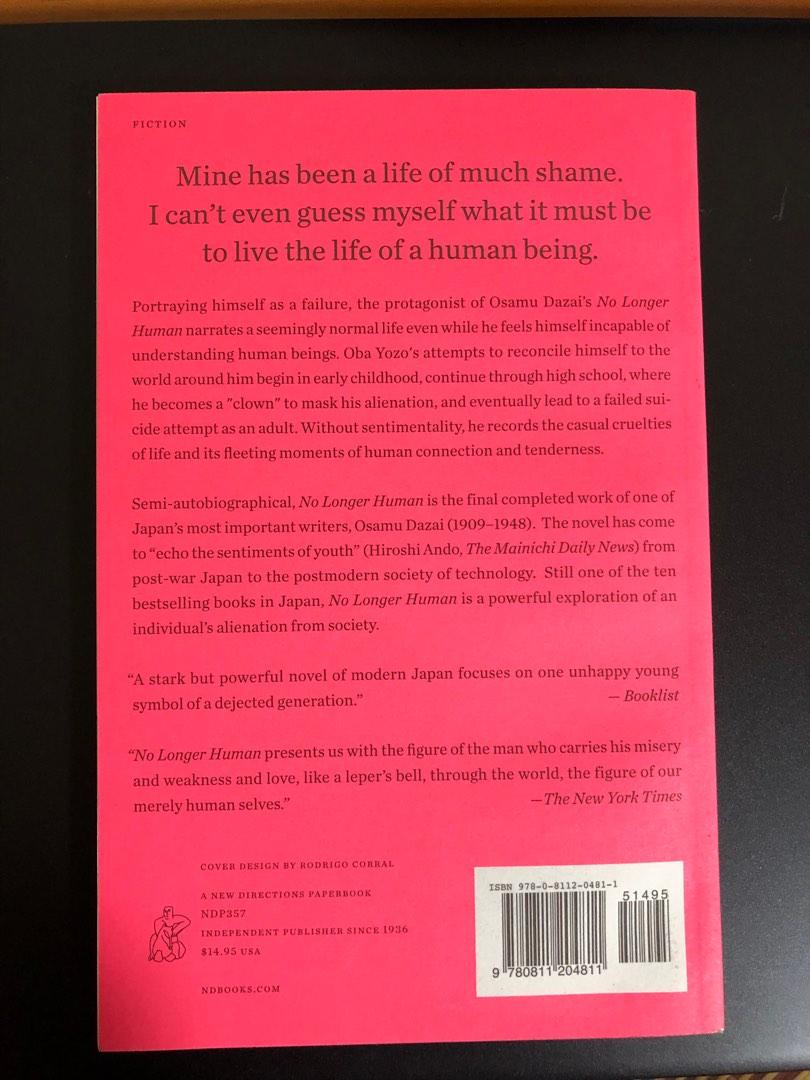 No longer human book - Osamu Dazai, Hobbies & Toys, Books & Magazines ...