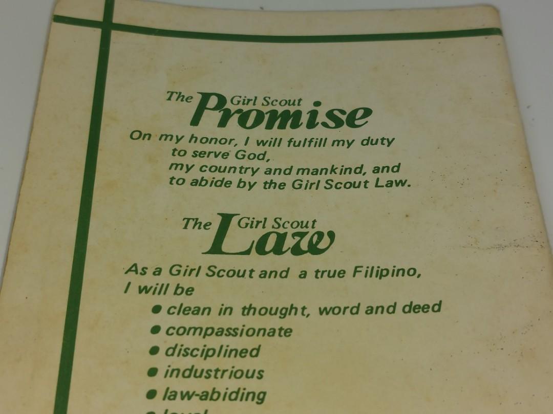 Old GSP Girl Scout Of The Philippines Collectible Slim Notebook ...