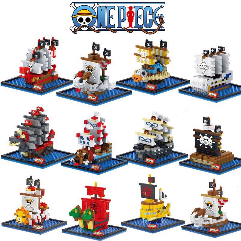 One piece ships mini blocks set, Hobbies & Toys, Toys & Games on Carousell