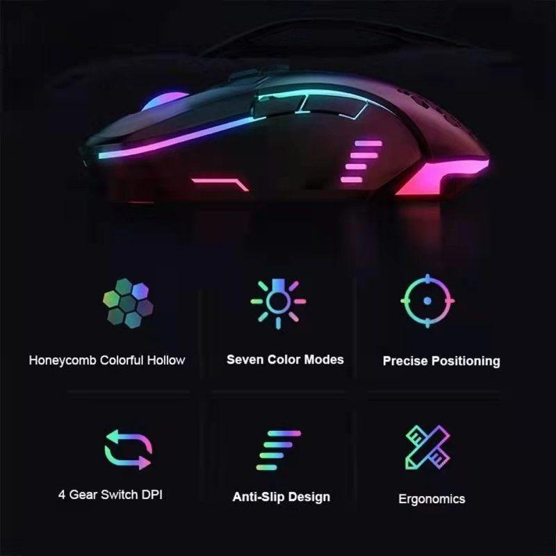 ONIKUMA CW902 RGB Gaming Mouse - 6400 DPI, 6 Lighting Profile MMZ0422 ...