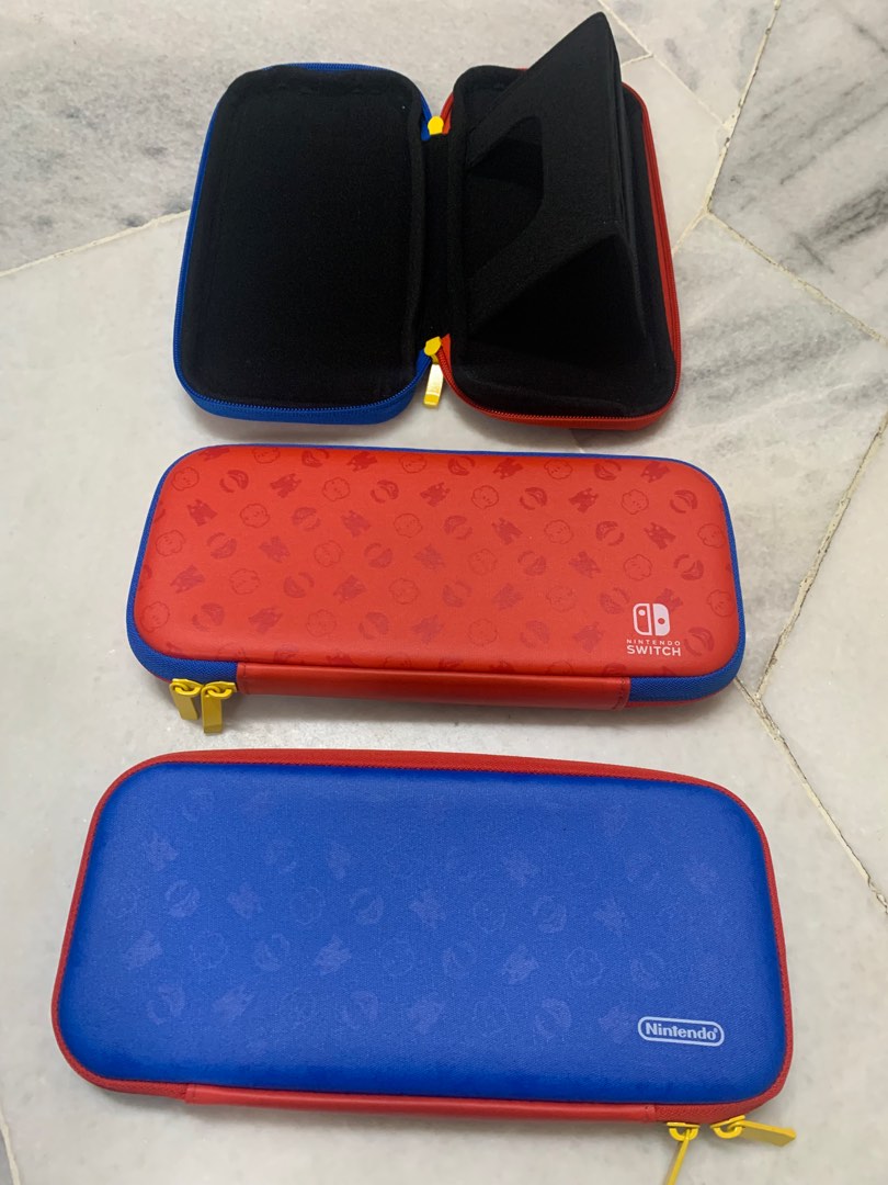 Original Nintendo Switch v2 Mario Pouch, Video Gaming, Gaming ...