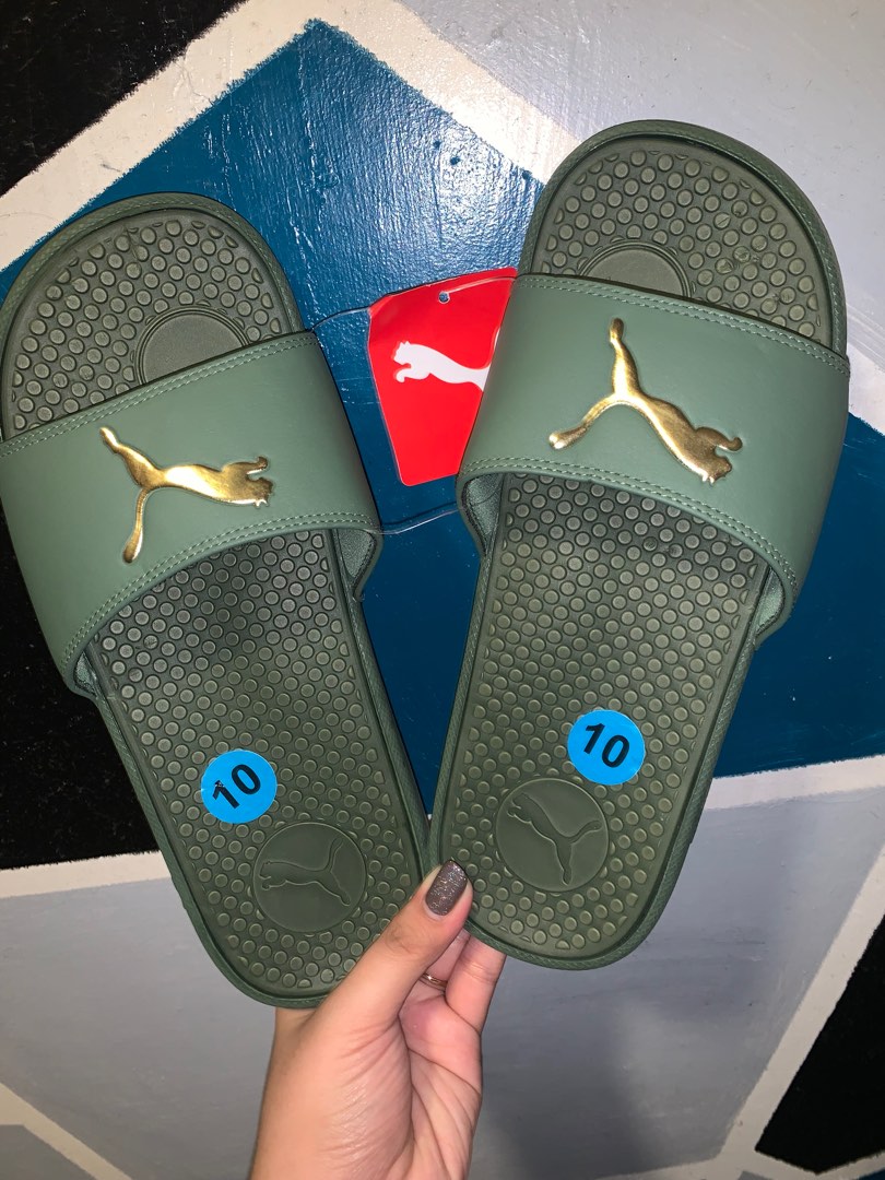 Original Puma Olive Green From US, Women's Fashion, Footwear, Slippers ...