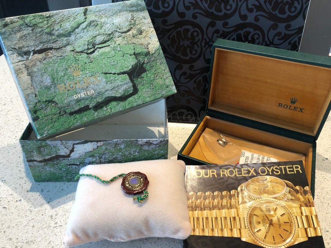 Original Rolex watch green wooden box, Luxury, Watches on Carousell
