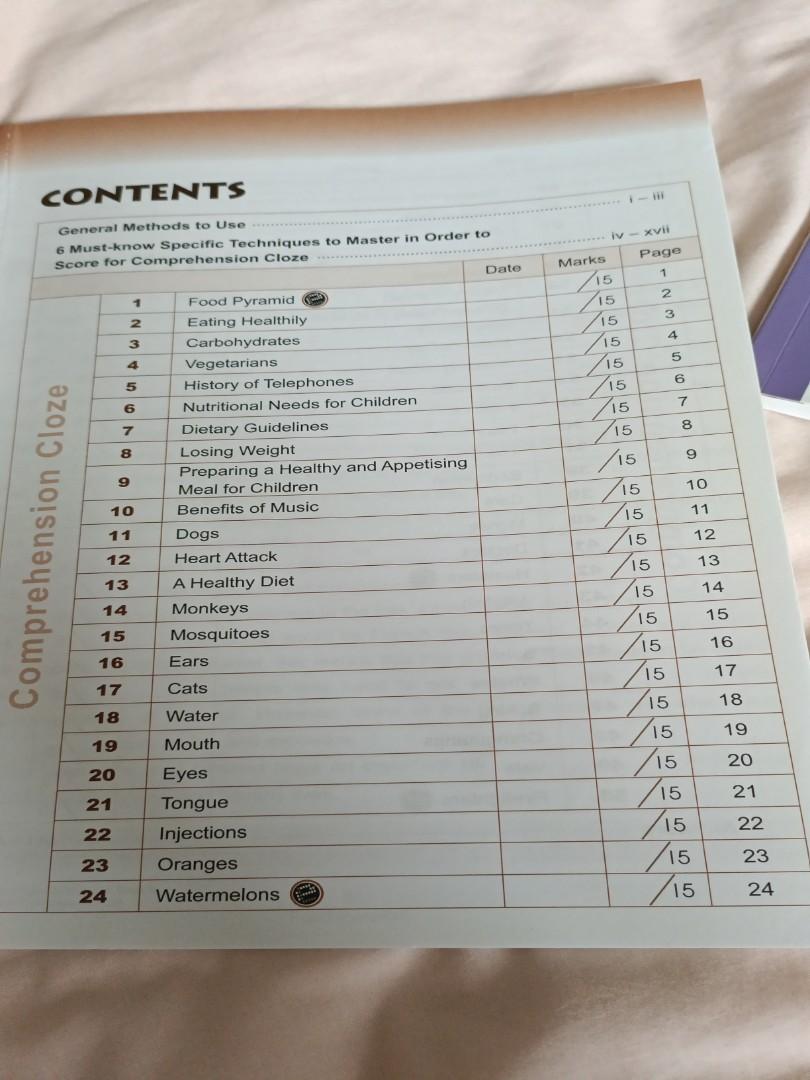 P5 Comprehension Cloze Techniques, Hobbies & Toys, Books & Magazines ...