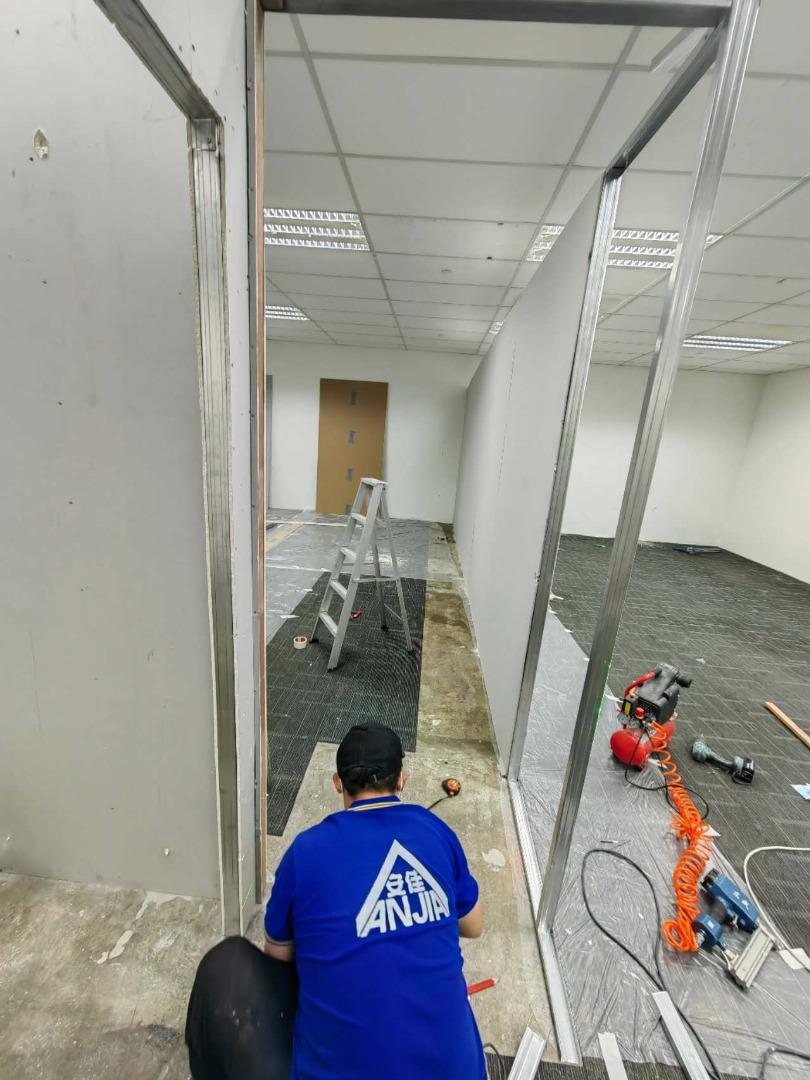 Partition wall, False ceiling, cove light, L box, living room ceiling ...