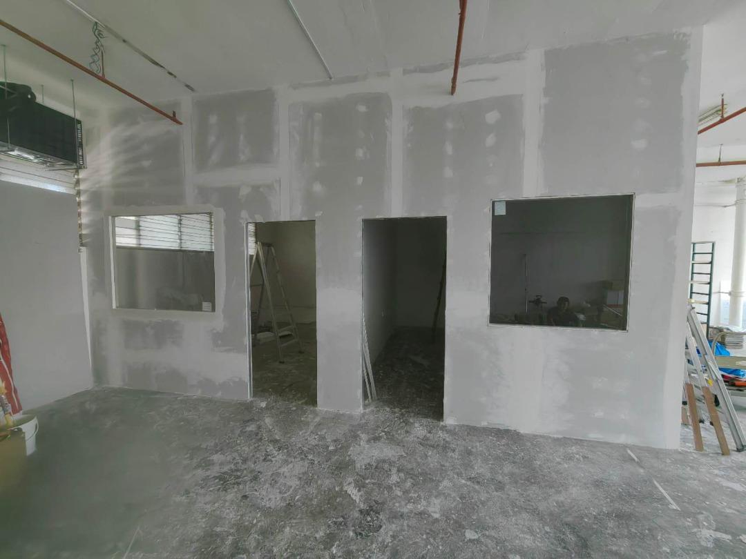 Partition wall, False ceiling, cove light, L box, living room ceiling ...