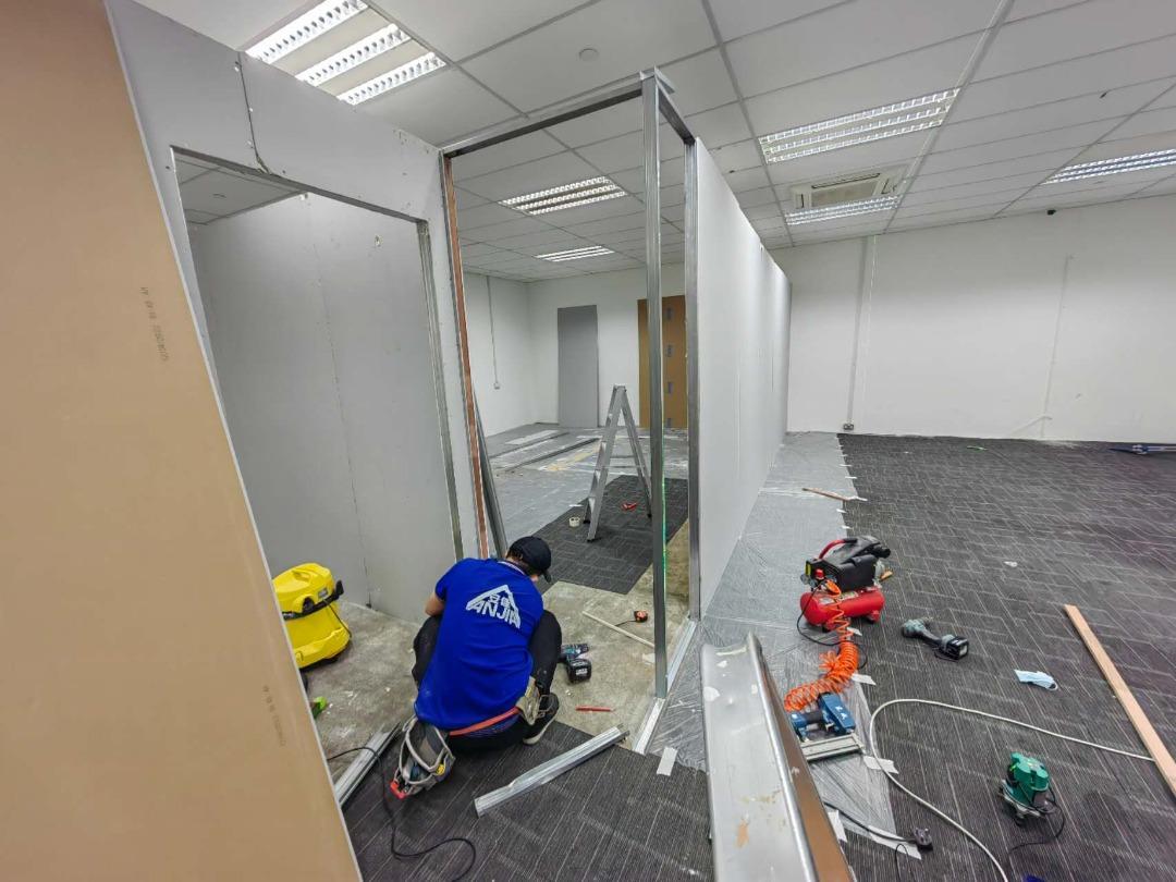 Partition wall, False ceiling, cove light, L box, living room ceiling ...