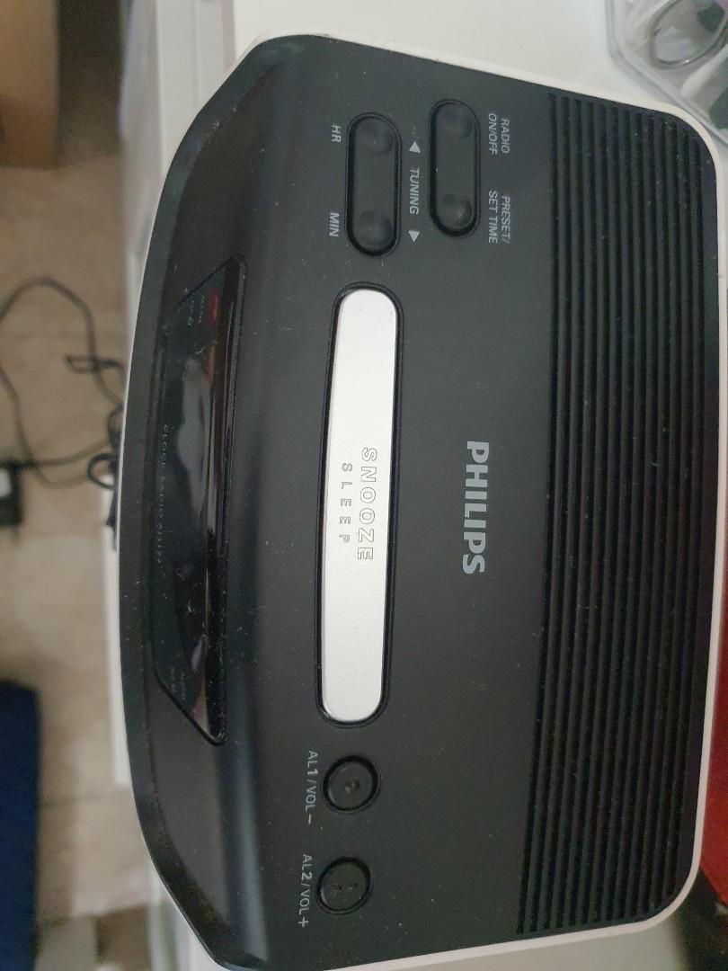 PHILIPS Digital Alarm Clock Radio for Bedroom FM Radio, LED Display ...
