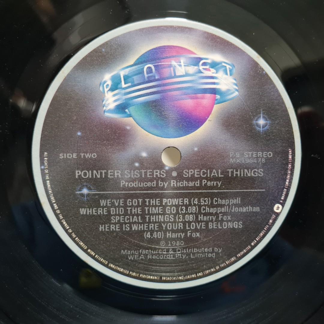 POINTER SISTERS - SPECIAL THINGS, Hobbies & Toys, Music & Media, Vinyls ...