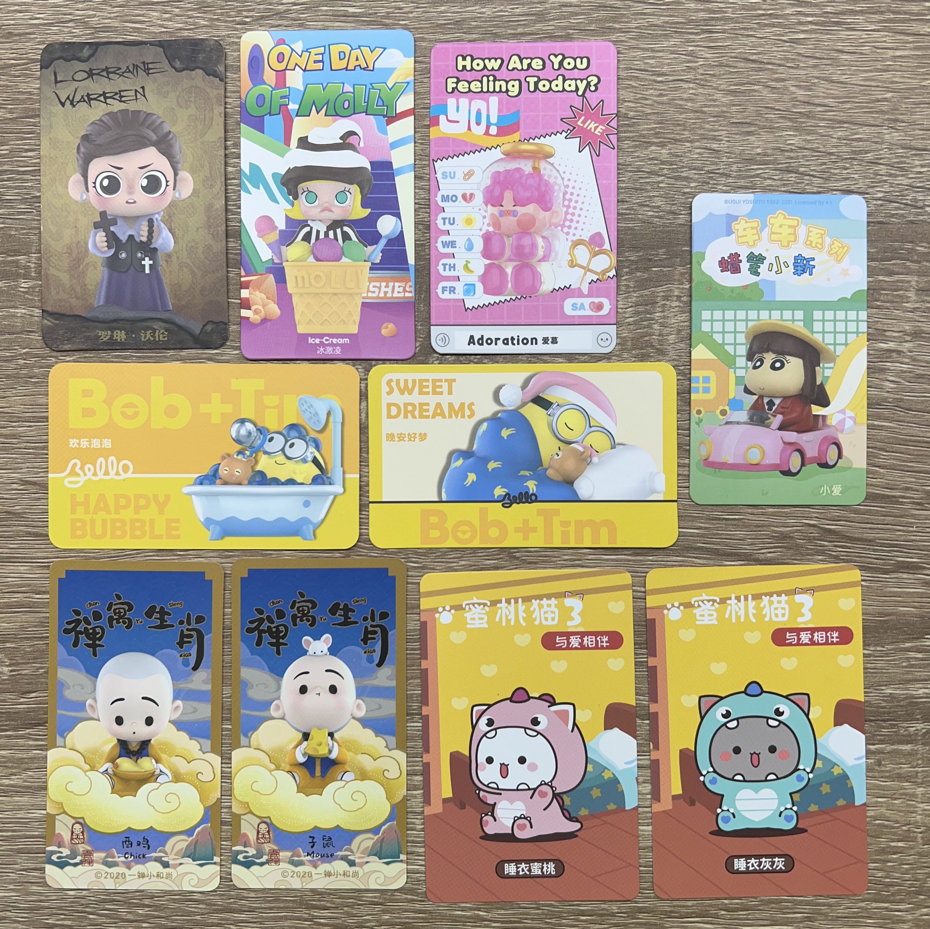 POPMART - The Conjuring/PinoJellyMinion/Molly/Monk Zodiac/Shin Chan ...
