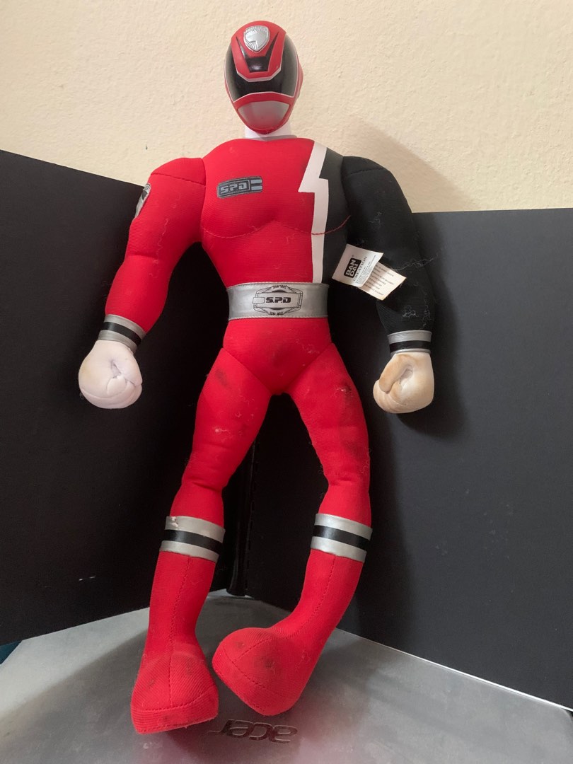 Power Rangers SPD 16” Plush Poseable Figure Red Ranger, Hobbies & Toys ...
