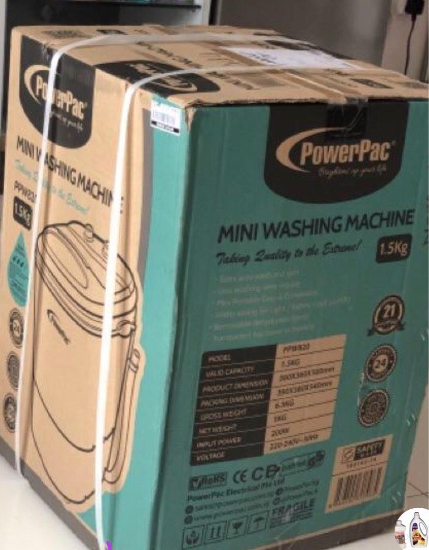 PowerPac Mini Washing Machine PPW820, TV & Home Appliances, Washing ...