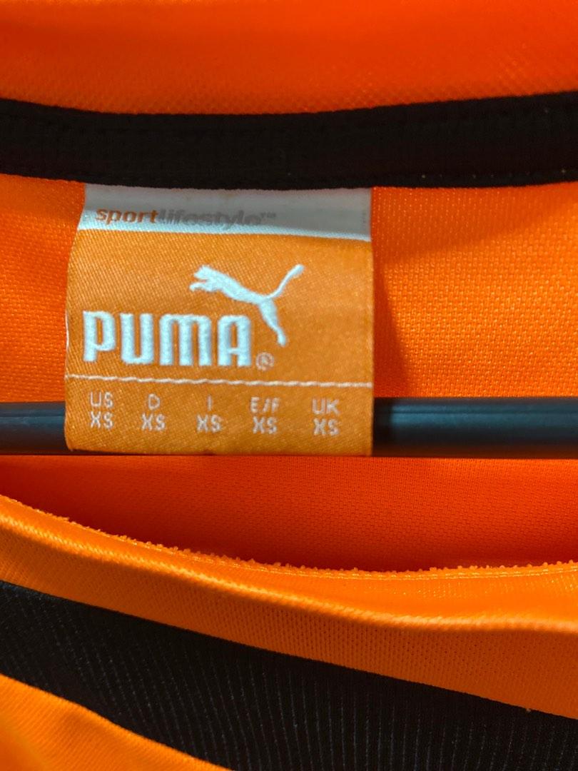 Puma neon orange soccer shirt, Men's Fashion, Activewear on Carousell