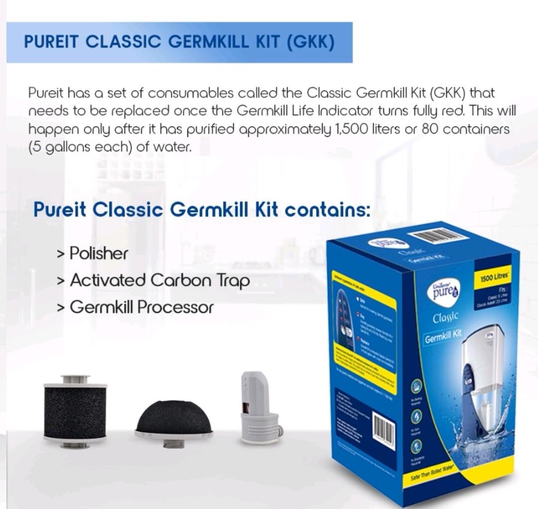 Pureit Classic Germ Kill Kit 1.5L Replacement Filter on Carousell