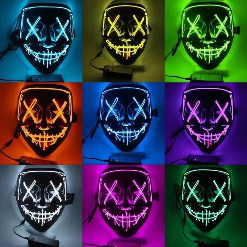 Purge Led Mask Halloween Scary Skeleton Party Horror Ghost, Hobbies ...