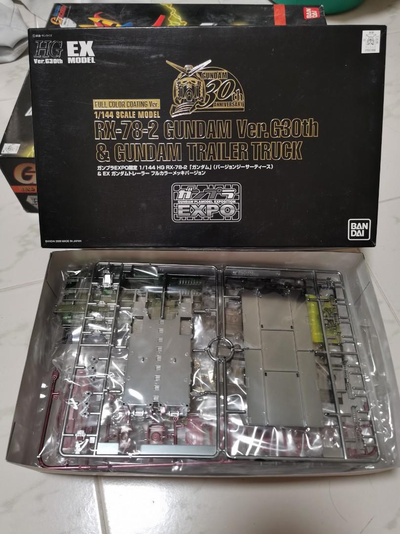 (RARE) Bandai Gundam Expo HG EX Model RX-78-2 Gundam (VerG30th) and EX ...