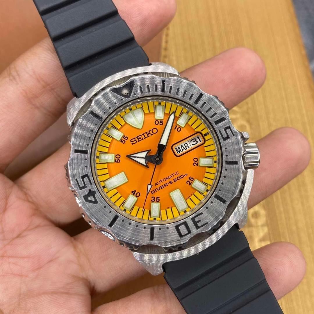 Rare Seiko SKX781 7S26-0350 "Orange Monster" 200 Meters Diver's Watch ...