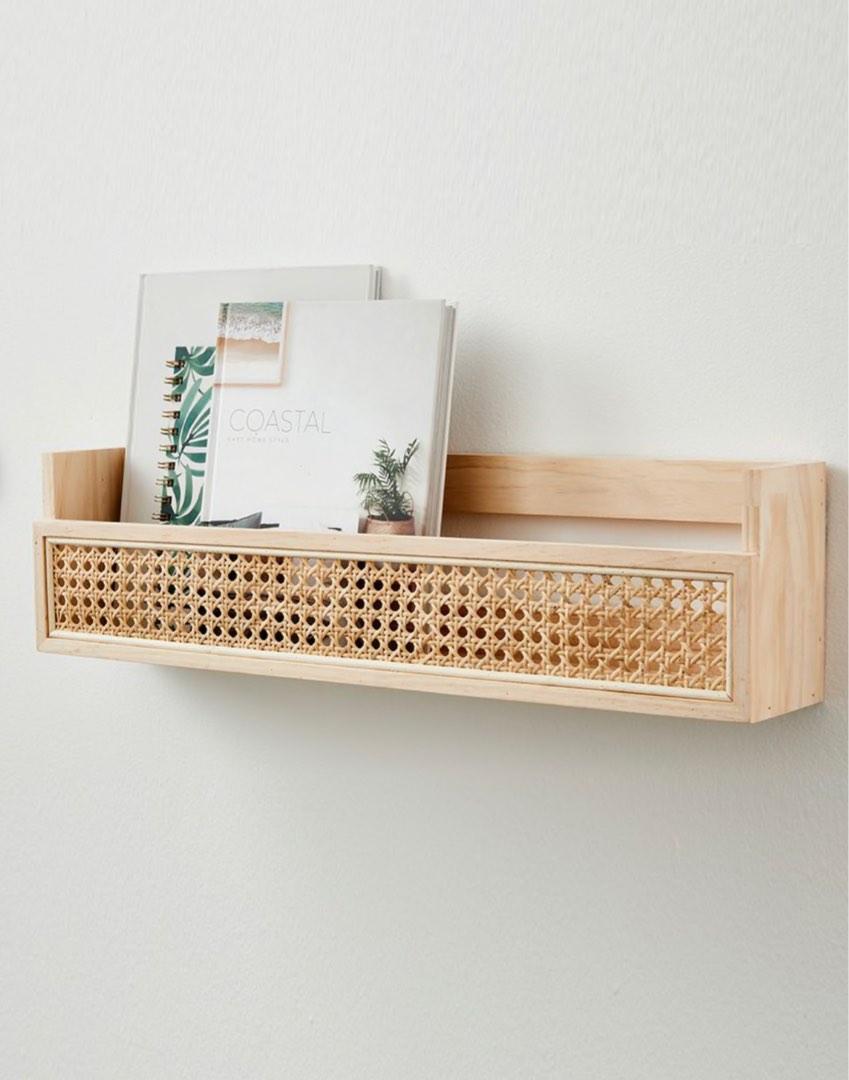 Rattan Wall Floating Shelf, Furniture & Home Living, Home Decor, Other ...