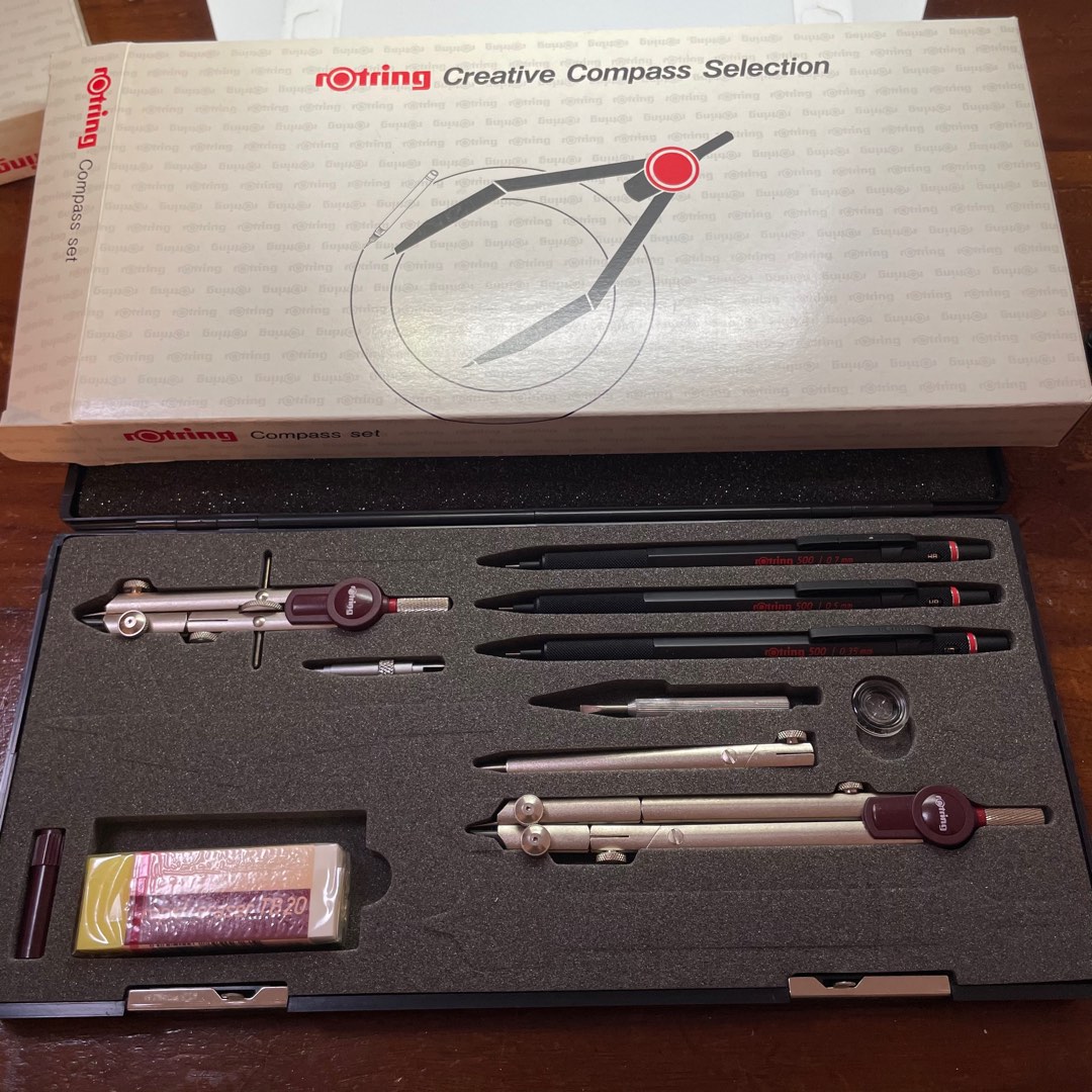 ROtring Compass and drafting pencil Set made in Germany, Hobbies & Toys ...