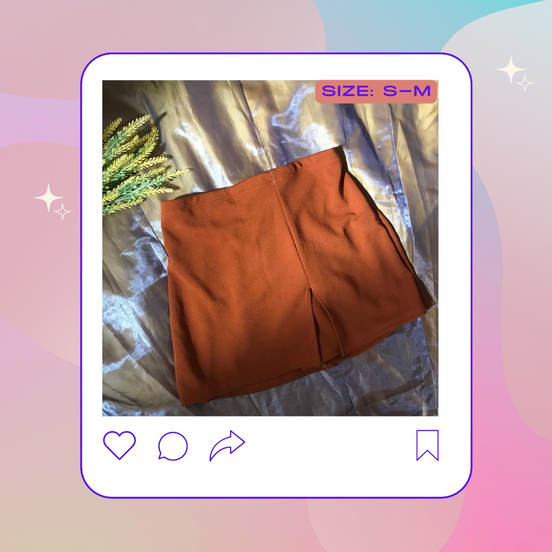 Rust Mini Skirt, Women's Fashion, Bottoms, Skirts on Carousell