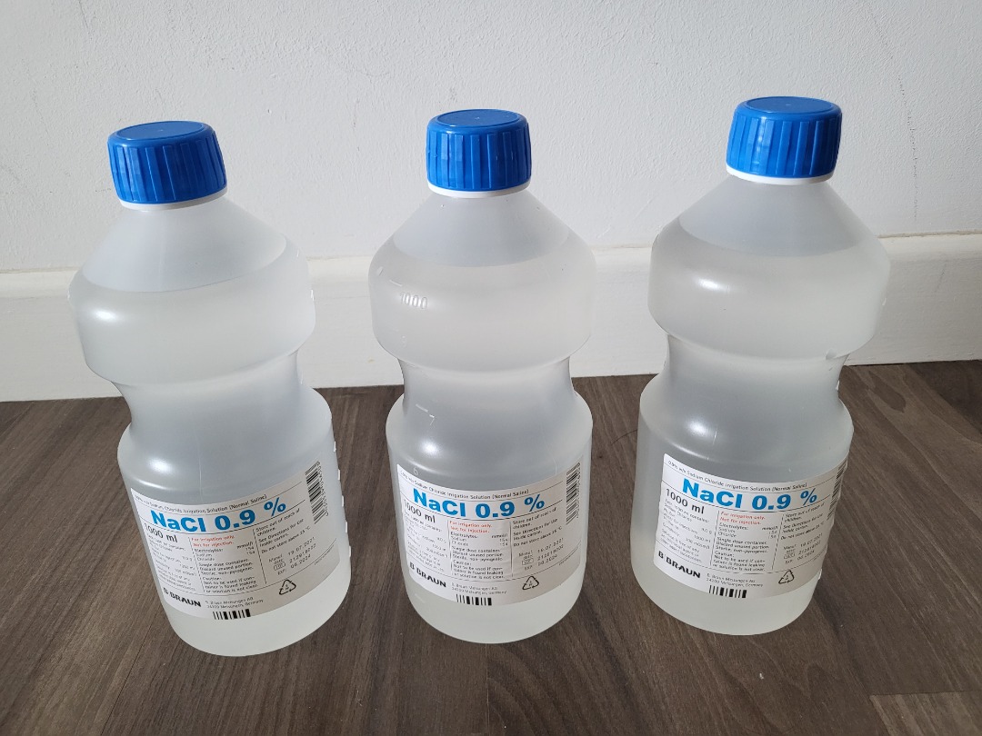 Saline Water 1000ml (NaCl 0.9%), Food & Drinks, Other Food & Drinks on ...