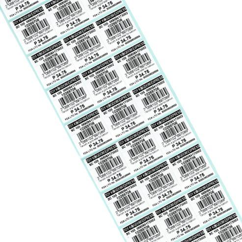 Satin Barcode Sticker for Price Tag, Product and Expiry Date Printed ...