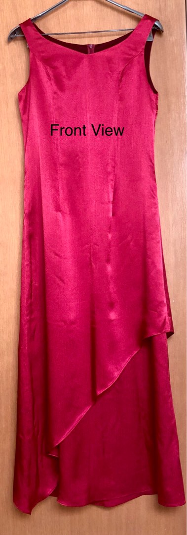 Satin Evening Gown D&D Dress, Women's Fashion, Dresses & Sets, Evening dresses & gowns on Carousell