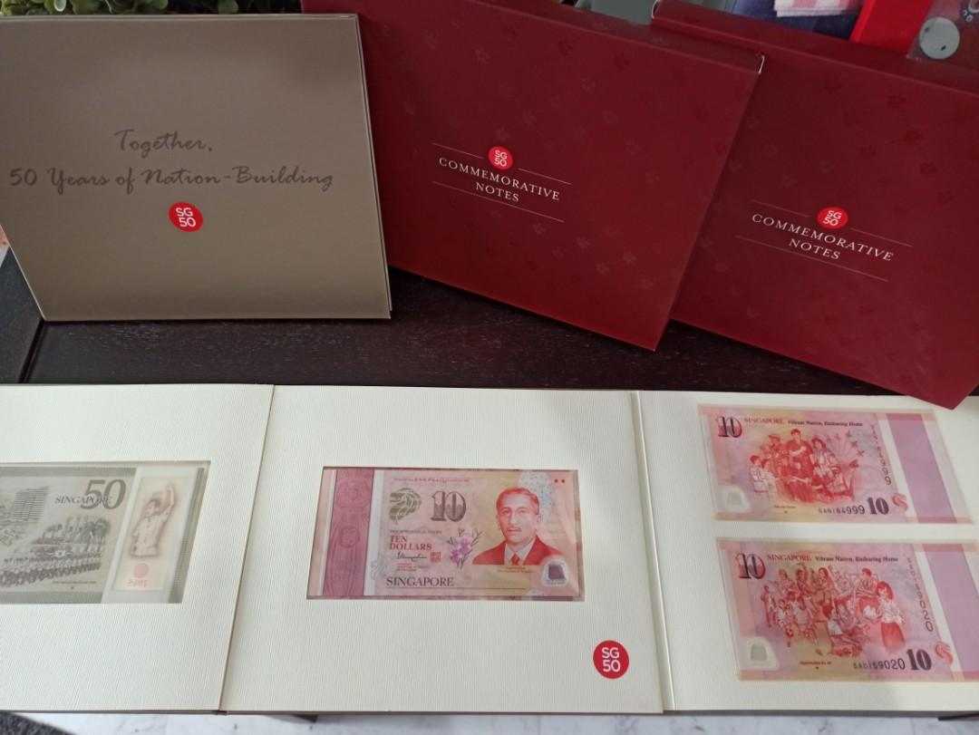 SG50 Commemorative Notes, Hobbies & Toys, Memorabilia & Collectibles ...
