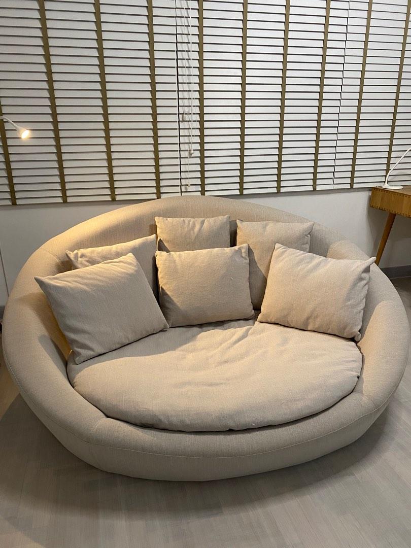 Shell circular sofa, Furniture & Home Living, Furniture, Sofas on Carousell