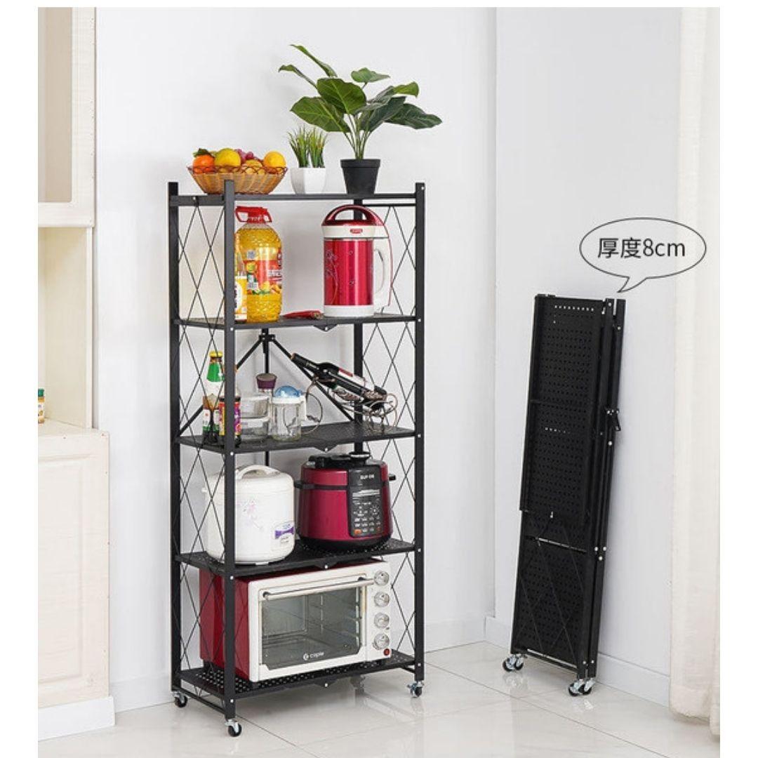 Shelving Unit No Screws Assembly, Folding Metal Storage Shelves with ...