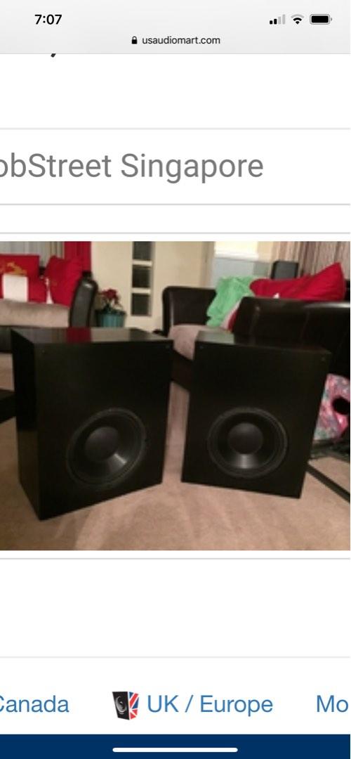 SNELL SUB 550 THX SUBWOOFER -1 pair, Audio, Soundbars, Speakers ...