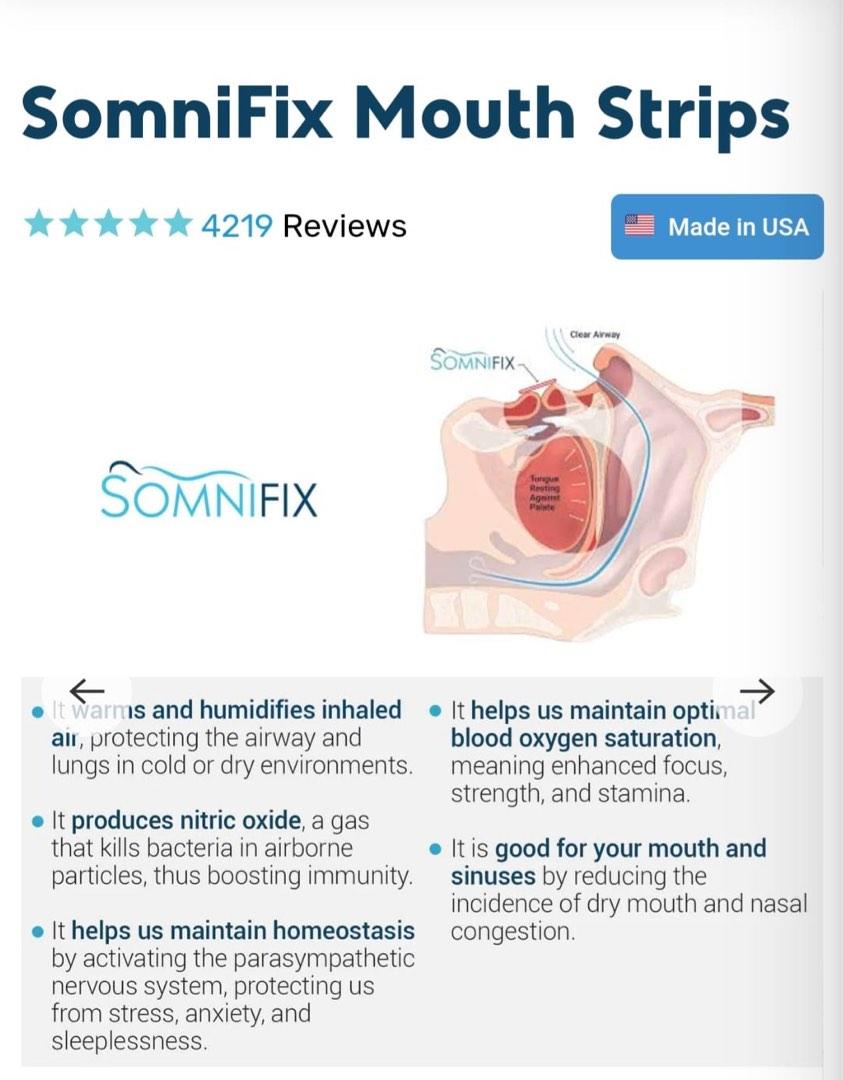 SomniFix Mouth Strips (Original), Health & Nutrition, Medical Supplies ...