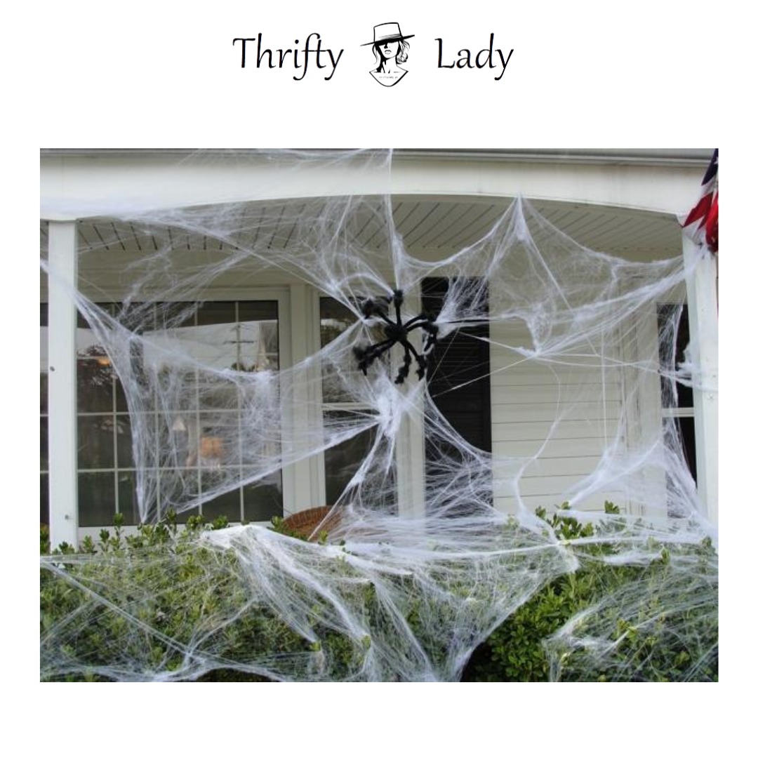 Spider Web Halloween Decoration (with free 2 mini spiders), Furniture ...