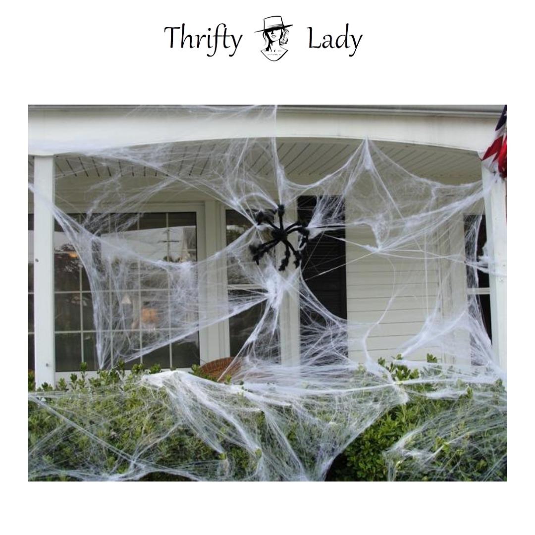 Spider Web Halloween Decoration (with free 2 mini spiders), Furniture ...
